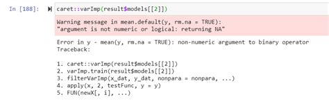 R How To Fix Error When Using Caretvarimp Stack Overflow