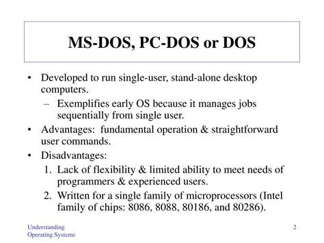 PPT Ch MS DOS Operating System PowerPoint Presentation Free Download ID