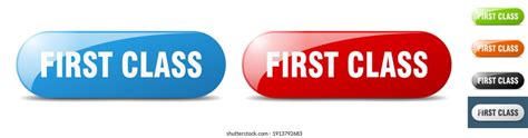first class button sign key push stock vector royalty free 1913792683