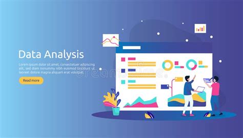 Big Data And Analysis Processing Concept Landing Page Template Cloud Database Service Server