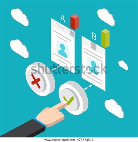 Ab Comparison Split Testing Concept Stock Vector Royalty Free