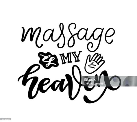 전단지 및 프린트 디자인을위한 마사지에 대한 서예 문자 슬로건 벡터 그림입니다 템플릿 배너 포스터 인사말 엽서 개념에 대한 스톡 벡터 아트 및 기타 이미지 Istock