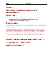 DBS211 Lab04 Create Alter Table 1 Docx DBS211 Summer 2022 Lab 04