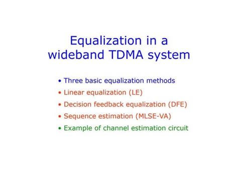 Equalization Ppt