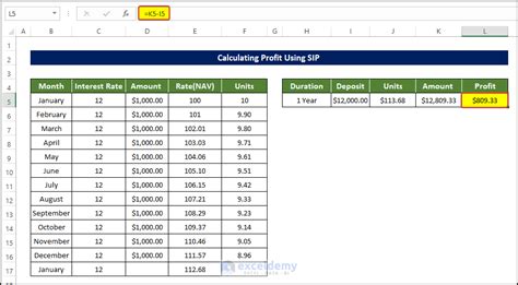 How To Create Sip Interest Calculator In Excel With Easy Steps