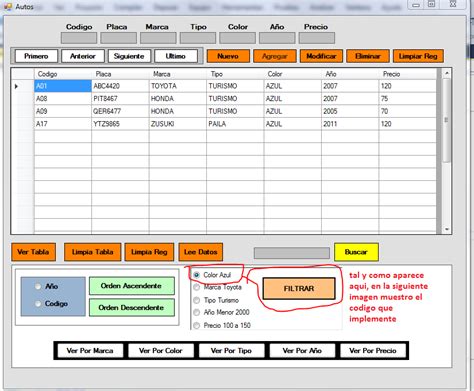 Visual Basicnet Ayuda Como Filtrar Datos De Datagridview Mediante