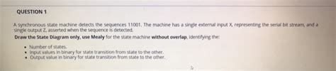 solved question 1 a synchronous state machine detects the