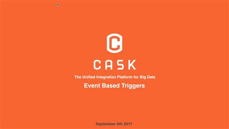 Learn Cdap Event Based Triggers For Cdap Pipelines Youtube