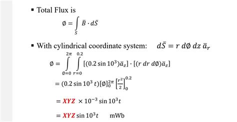 Solved Total Flux Is ∅∫sbˉ⋅dsˉ With Cylindrical