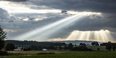 Ray Of Light Through Dark Clouds Stock Illustration Illustration Of Rays Atmosphere 366648704