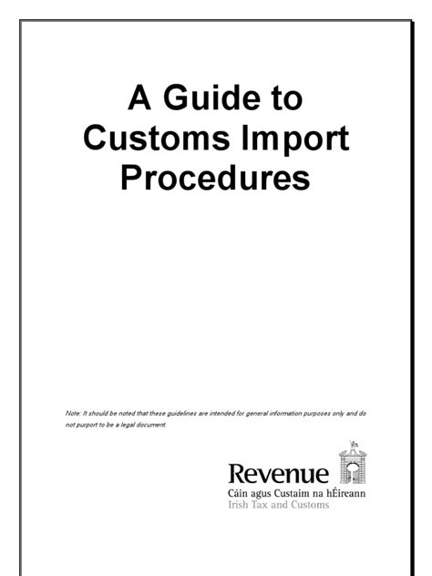 Import Procedures Guide Pdf Business