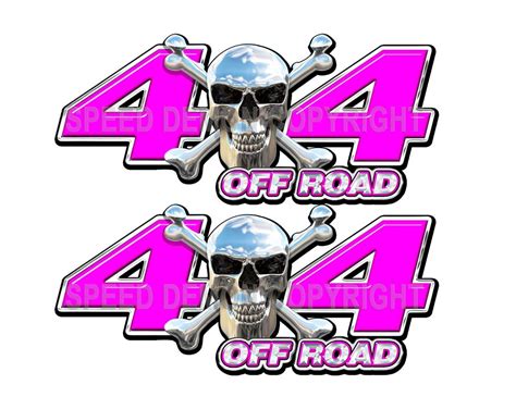 Chrome Skull 4x4 Decals Speed Demon Wraps