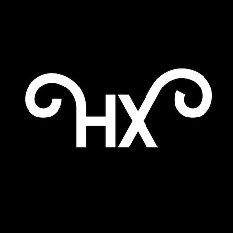 검은색 바탕에 Hq 글자 로고 디자인 Hq 크리에이티브 이니셜 글자 로그 개념 Hq 글자의 디자인 Hq 색 글자 디자인 Hq Hq 로고 프리미엄 벡터