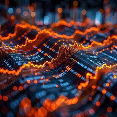 premium photo dynamic stock market data visualization with glowing