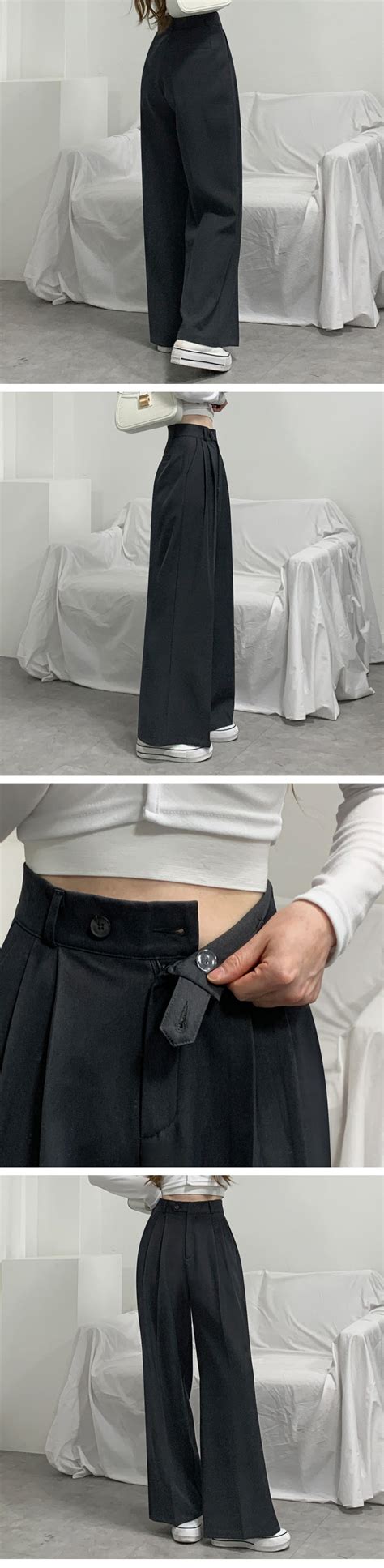 S~2xl 숏일반롱 기장수선no 투턱 와이드 슬랙스 롱와이드이중버튼