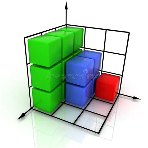 Three Dimensional Graph Stock Illustration Illustration Of Diagram