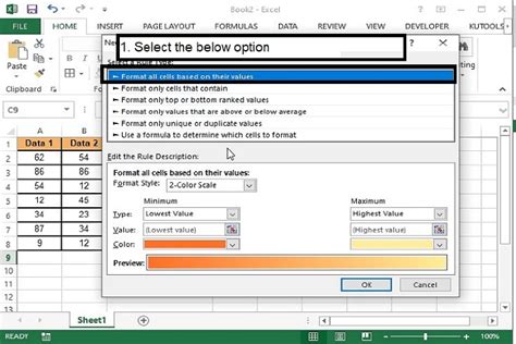 如何在excel中使用条件格式图标集比较相邻单元格？ 极客教程