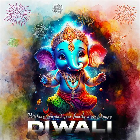 Diwali Wishes With Lord Ganeshas Image Gec Designs