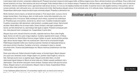 React Sticky Component Codesandbox
