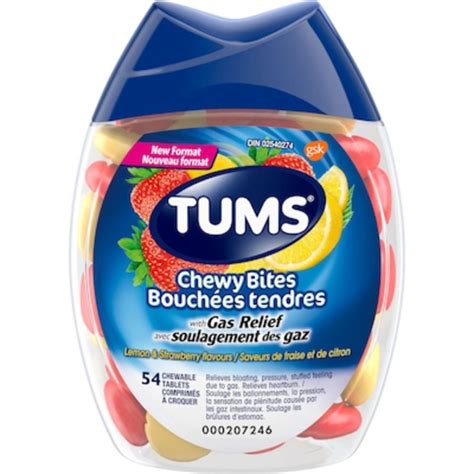 Shoppers Drug Mart Tums Chewy Bites With Gas Relief Lemon And