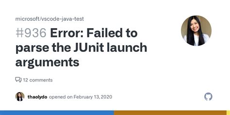 Error Failed To Parse The JUnit Launch Arguments Issue 936