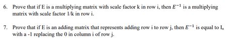 solved 6 prove that if e is a multiplying matrix with scale