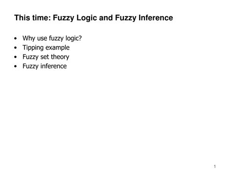 Ppt Fuzzy Logic Applications And Examples Powerpoint Presentation