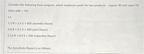 solved consider the following linear program which