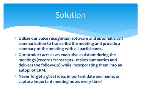 Automatic Call Summarization With Crm Integration Ppt