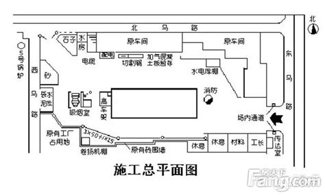 建筑施工平面布置图 工地施工总平面布置图 施工平面布置图图示 文秘苑图库