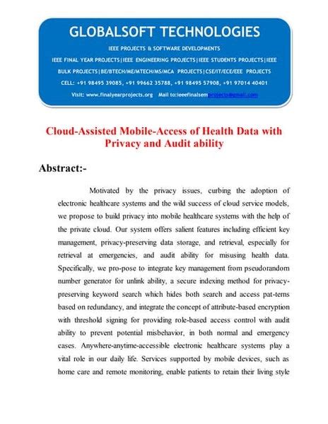 Scalable And Secure Sharing Of Personal Health Records In Cloud Compu