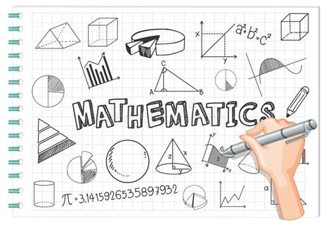 Doodle Math Formula With Mathematics Font Stock Vector Illustration