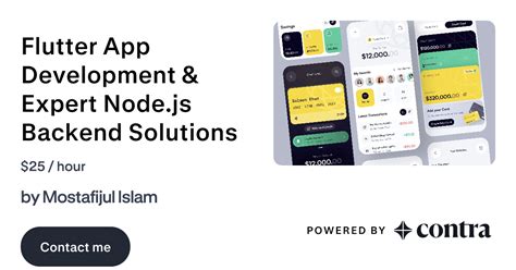 Flutter App Development And Expert Nodejs Backend Solutions By Mostafijul Islam