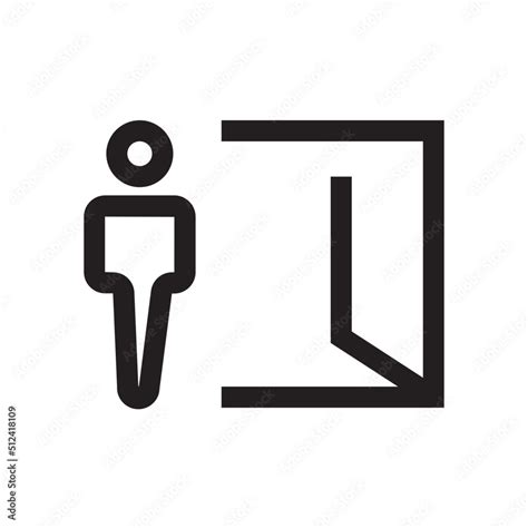 Door Enter Exit Leave Login Logout Icon Stock Vector Adobe Stock