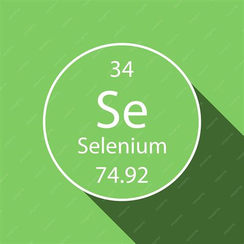 Premium Vector Selenium Symbol With Long Shadow Design Chemical