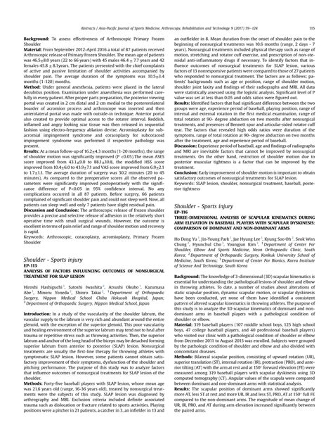 PDF Three Dimensional Analysis Of Scapular Kinematics During Arm Elevation In Baseball Players