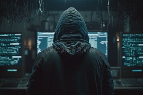 Cybersecurity Vulnerability Hacker Coding Malware Concept Hooded