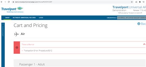 Issue In Aircreatereservationreq · Issue 773 · Travelporttravelport