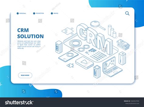 Crm Concept Online Customer Relationship Management Stock Vector Royalty Free