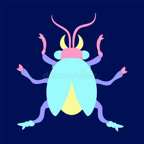 Isolated Pastry Colored Ladybug Icon Vector Stock Vector Illustration