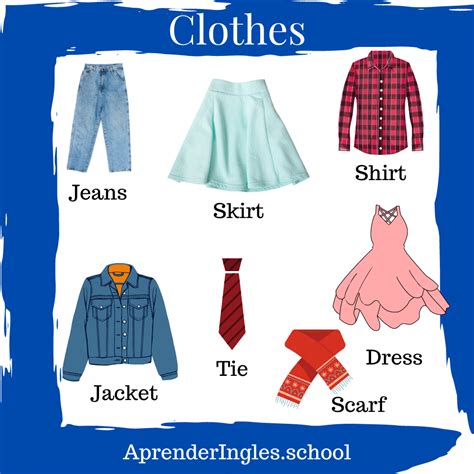 Prendas De Vestir En Inglés Y Español Y Pronunciación Store 02db73a