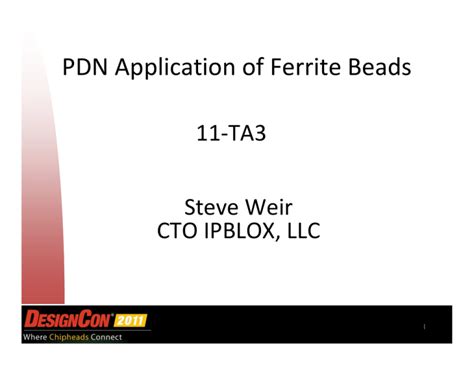 Ferrite Beads In Pdn Design Application And Modeling