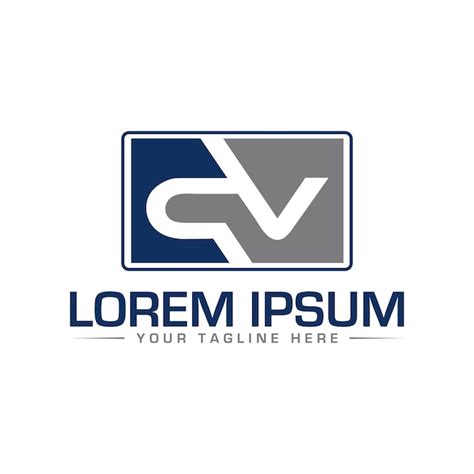 Design De Logotipo De Carta Cv Design De Logotipo Cv Vc Exclusivo E Profissional Vetor Premium