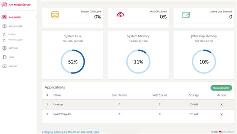 Creating A New Application Ant Media Documentation