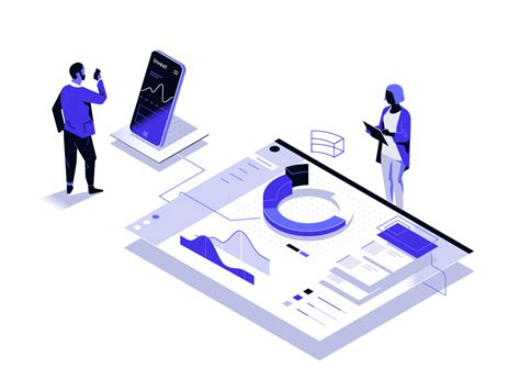 multilevel analytics illustration — vector design svg png