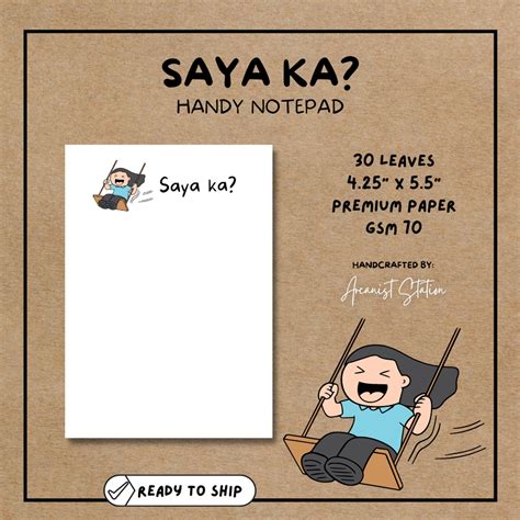 saya ka witty tagalog notepad shopee philippines