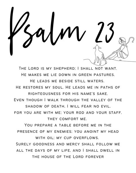 23 Psalm Printable Printable Calendars At A Glance