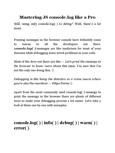 Mastering Js Console Pdf Command Line Interface Java Script