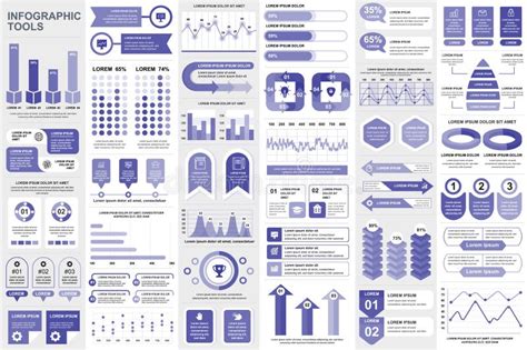 Bundle Infographic Elements Data Visualization Vector Design Template Stock Vector