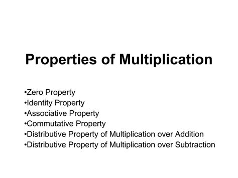 PPT Properties Of Multiplication PowerPoint Presentation Free Download ID 640017